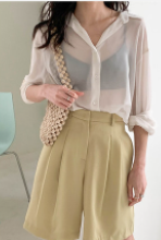 シャツ ブラウス 白シャツ l 長袖 Vネック 襟付き 細身 レース シフォン シースルー かわいい 大人可愛い きれいめ シンプル 大人 上品 おし シャツ ブラウス 白シャツ l 長袖 Vネック 襟付き 細身 レース