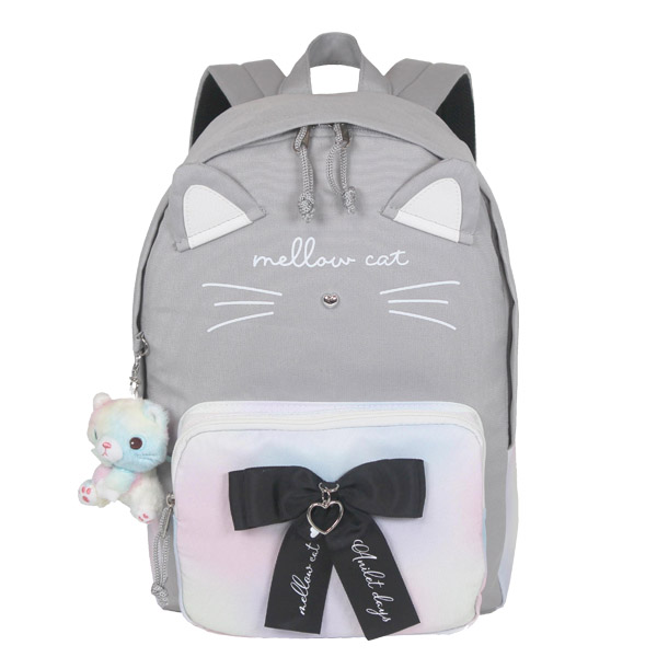リュック 小学生 女子 低学年 黒 紫色 ねこ かわいい りぼん リュック 小学生 女子 低学年 黒 紫色 ねこ かわいい りぼん