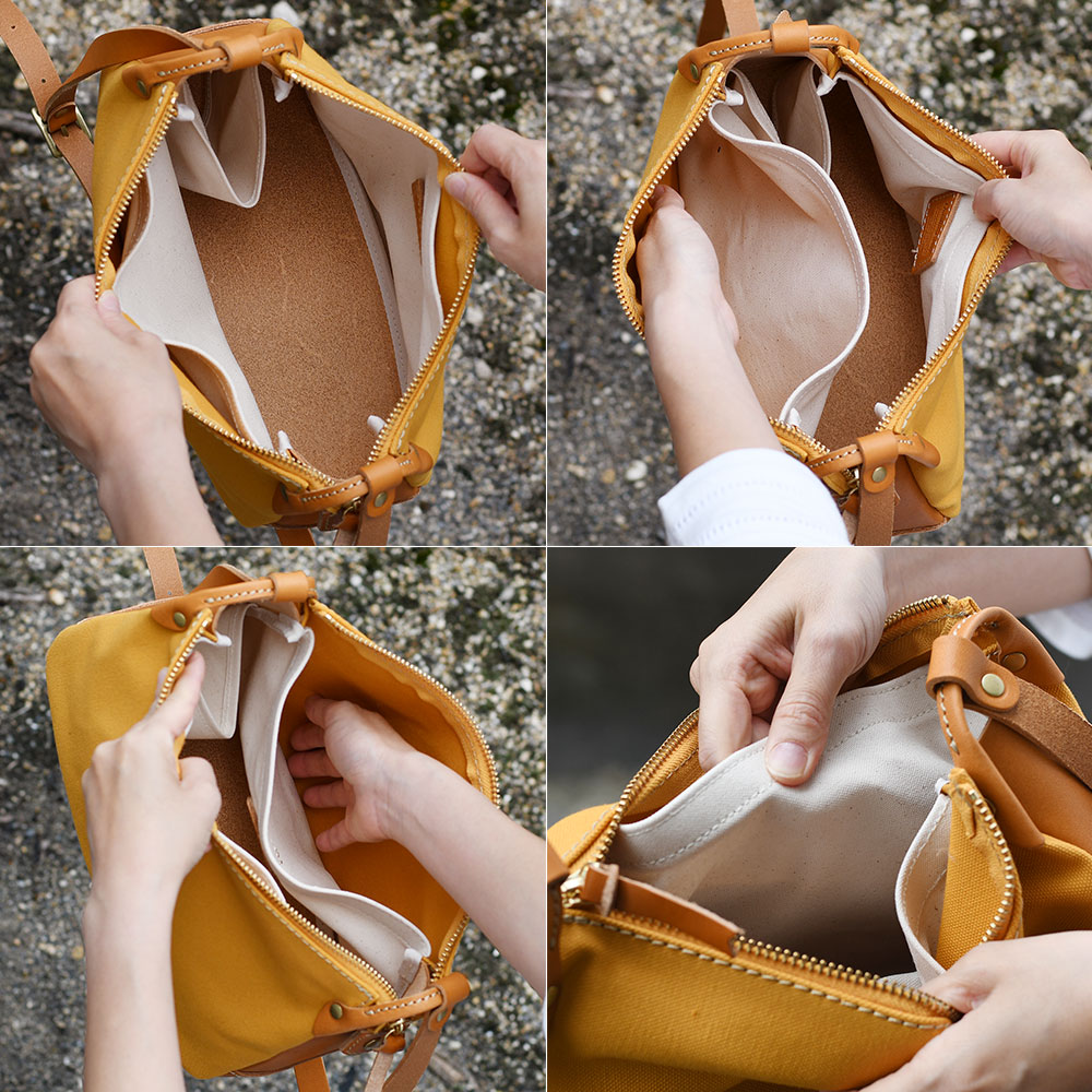 ショルダーバッグ キャンバス M 日本製 バニラベア レディース B5 斜めがけ ファスナー開閉 使いやすい 無地 Vanilla Bear くまキーホルダー ボトルホルダー : かばんやさん ...