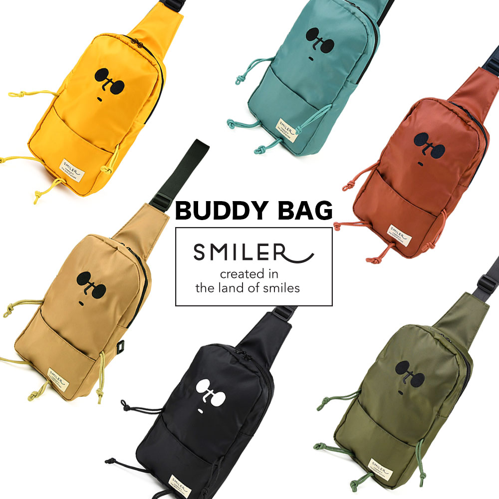 ボディバッグ ワンショルダーバッグ SMILER スマイラー BUDDY BAG バディバッグ キャラクター ゆるカワ 可愛い オモシロ 斜め ...