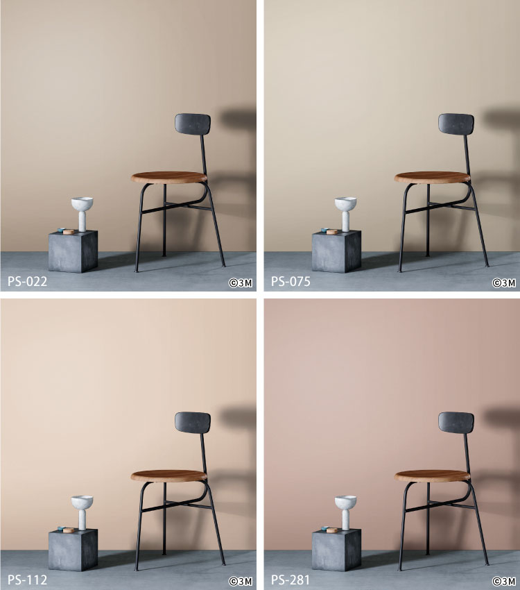 3M [5mから販売 10cm単位] ダイノック 粘着フィルム 無地 PS022 PS027 PS034 PS074 PS075 PS112 ...