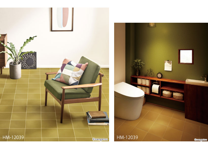 サンゲツ 【最大★10%オフクーポン】 クッションフロア カルムタイル HM-12037 HM-12038 HOME FLOOR : 壁紙生活by内装応援団 - 通販 - Yahoo!ショッピング
