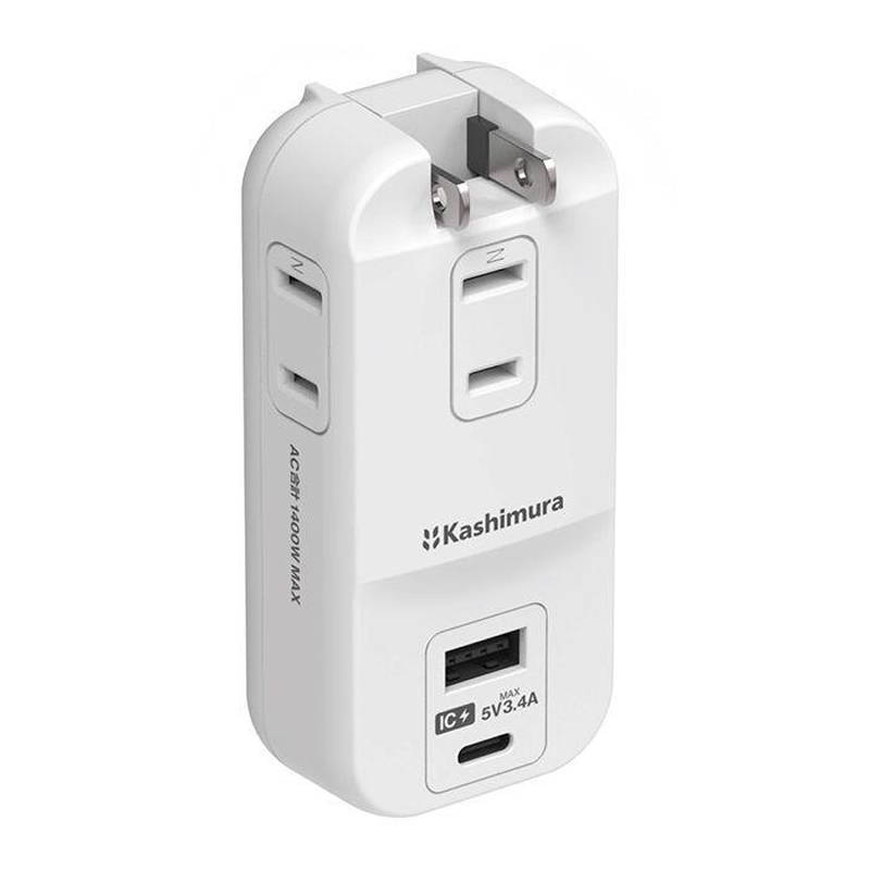 Kashimura USB充電器 電源タップ ACコンセント 3口 USB 2ポート USB-A 1ポート USB-C 自動識別 リバーシブル : カナエミナ - 通販 - Yahoo!ショッピング