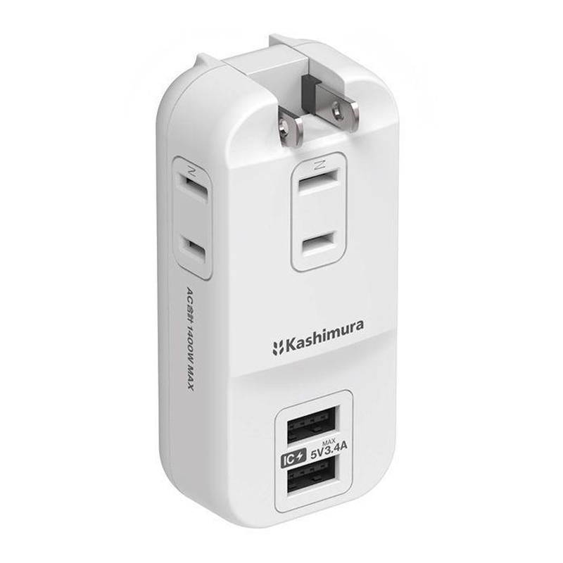 Kashimura USB充電器 電源タップ ACコンセント 3口 USB Type-A 2ポート 自動識別 リバーシブル : カナエミナ - 通販 - Yahoo!ショッピング