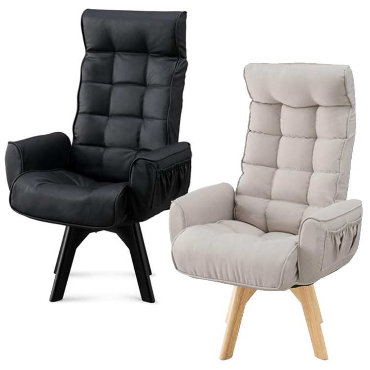 アイリスオーヤマ 回転チェア レザー調 ハイバック LECN-KHB ブラック :iris-lecn-khb-b:カネマサかなものe-shop - 通販 - Yahoo!ショッピング