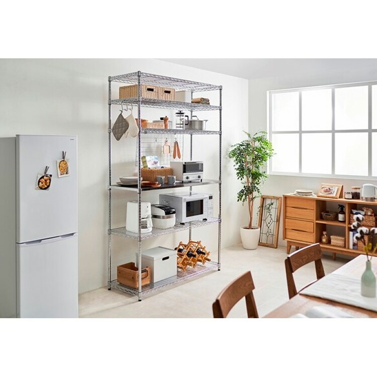 メタルシェルフ スチールラック 金属製ラック 組立ラック アイリスラック ワイヤーラック スチール家具 SE-1518 アイリスオーヤマ 幅1500mm 高さ1790mm :iris-se ...