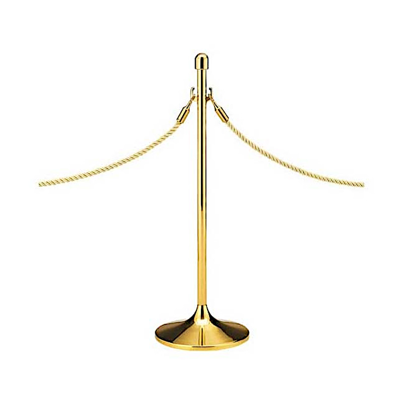 ユニオン ポールパーティション ブラス ミラー (パーティションライン(ロープ)は別売り) サイズ：φ300(支柱φ32)×H900 UP-232-20 [受注生産品] : カネマサかなものe ...