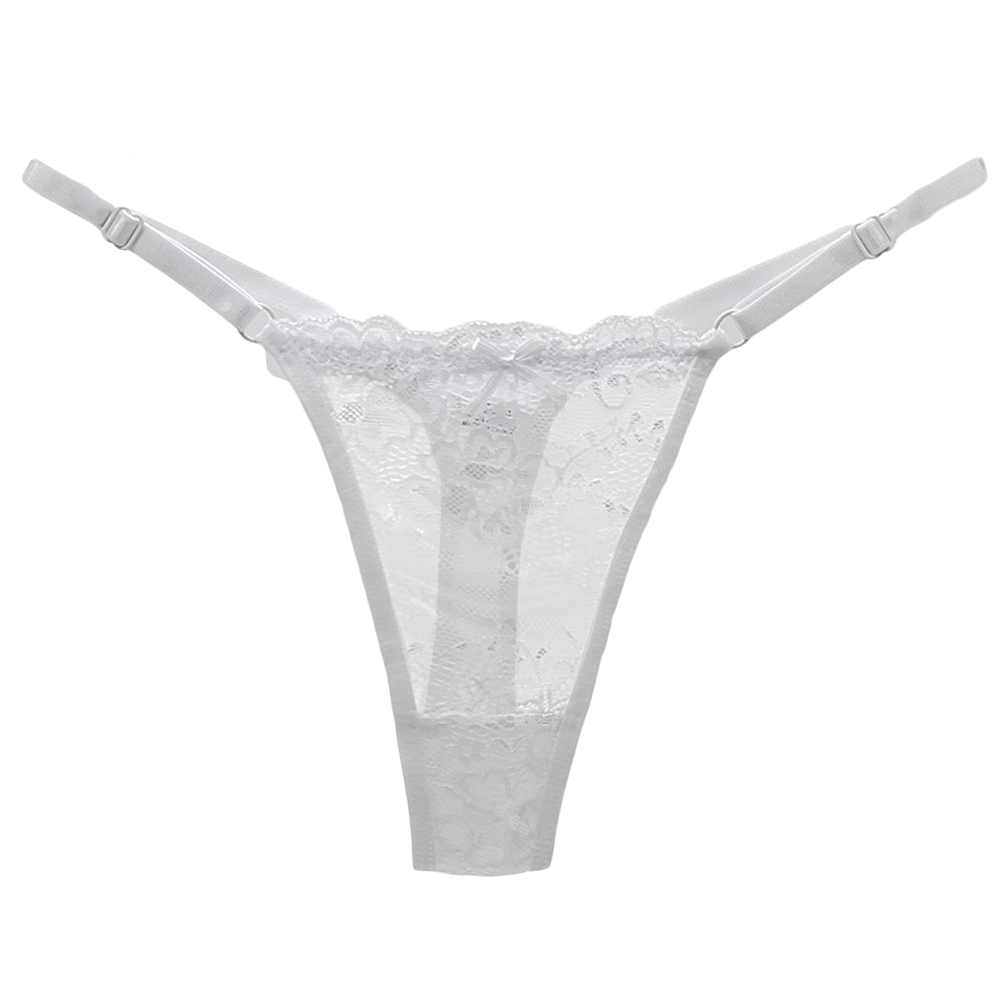 Tバック レディース プチプラ サイドストリング 紐パン 調整 腰ゴム 透ける レース リボン セクシー アジャスター 黒 白 赤 黄 緑 紫 水色 青 rt-016 : Karly Shop ...