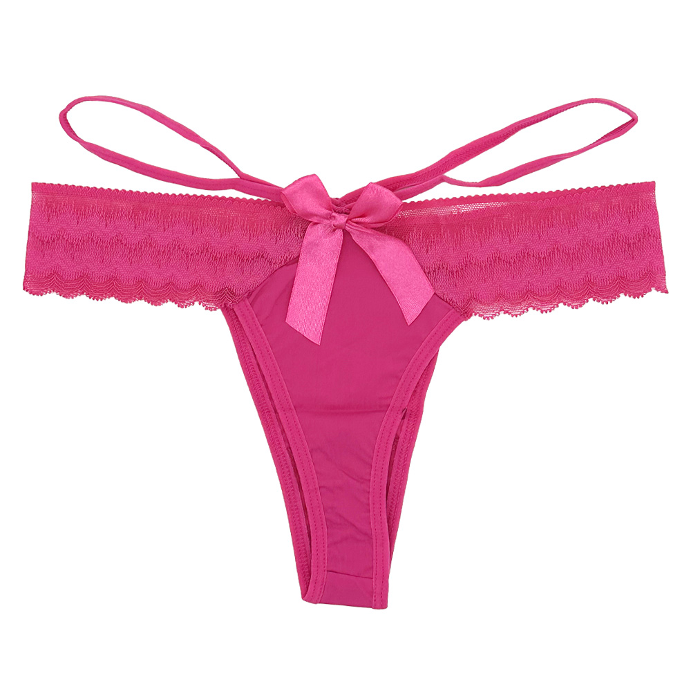 Tバック レディース バックリボン サイドストリング 腰ゴム紐 レース セクシー ストレッチ かわいい おしゃれ インナー 下着 黒 白 赤 青 S M L rt-021 : Karly ...