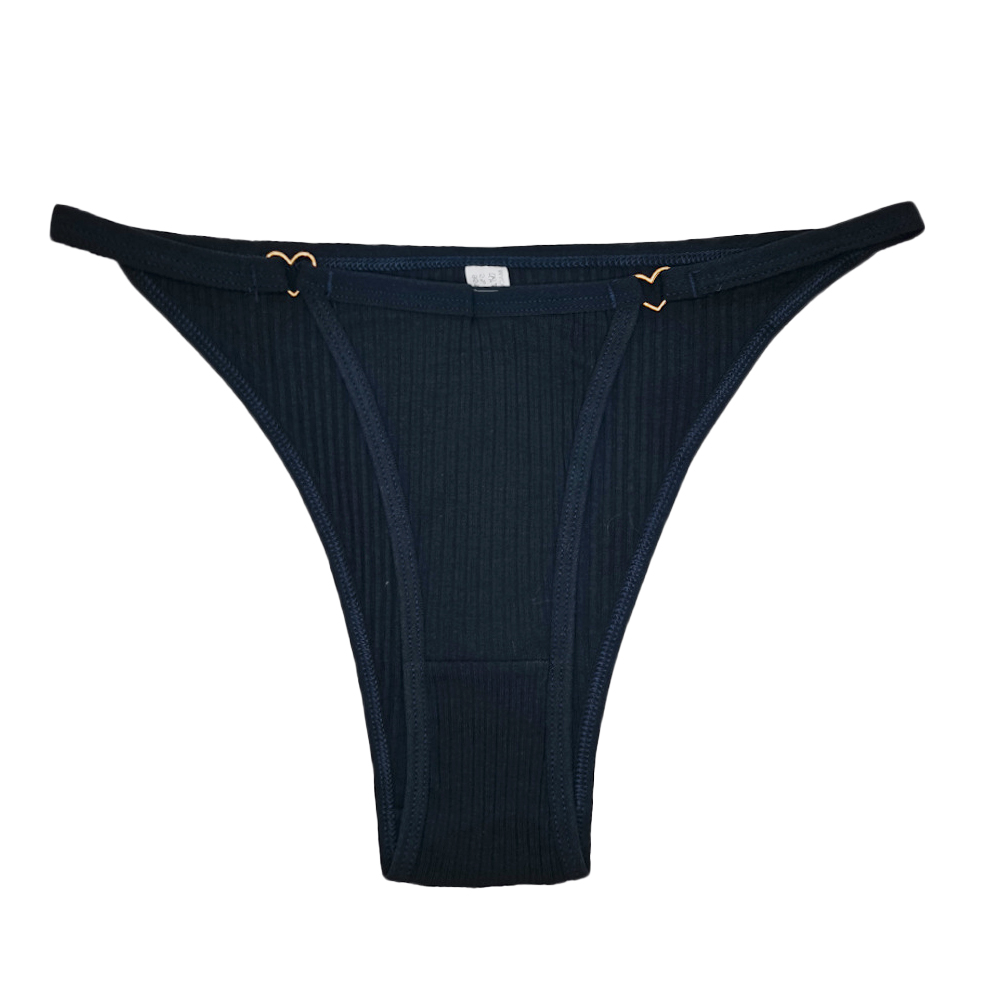 ブラジリアン レディース 綿 コットン リブあみ ハート チャーム ストレッチ ハーフバック シンプル 無地 スポーツ Tバック ショーツ 黒 ...