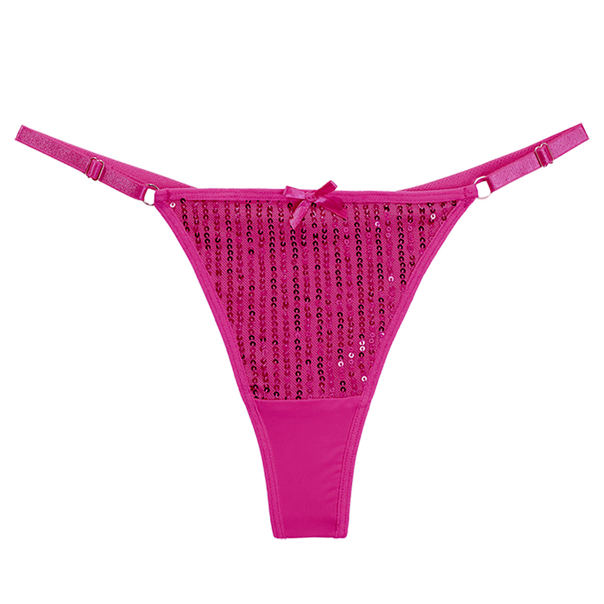 Tバックショーツ レディース スパンコール リボン 前面キラキラデザイン アジャスター付き サイドゴム 調節可能 セクシー 下着 ランジェリー 黒 白 赤 青 rt-037 : Karly ...