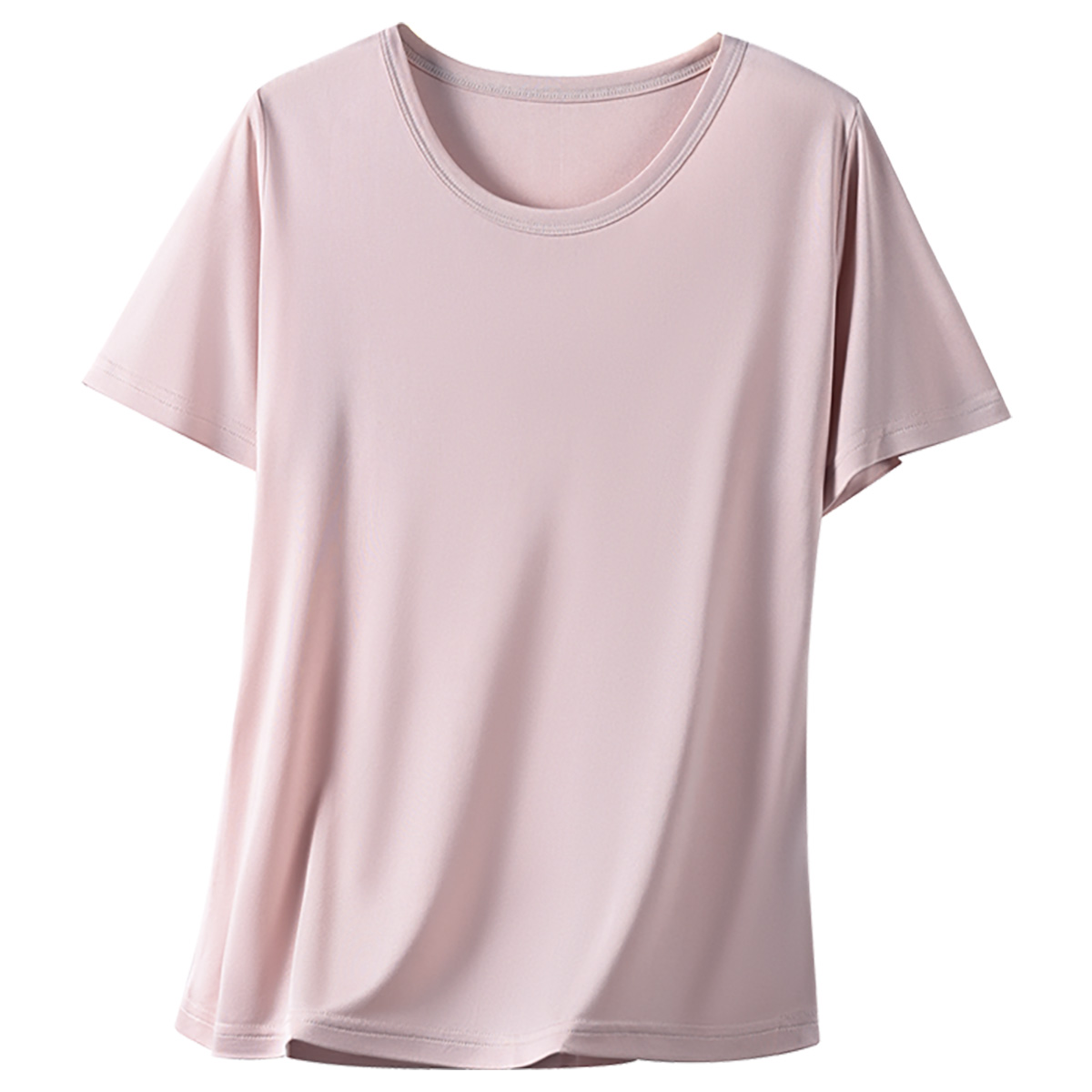 レディース シルク100% 半袖 Tシャツ インナー 肌着 丸首 Uネック 吸湿性 肌に優しい 保湿 光沢 快適 敏感肌 伸縮性 無地 シンプル 黒 白 大きいサイズ rr-055 ...