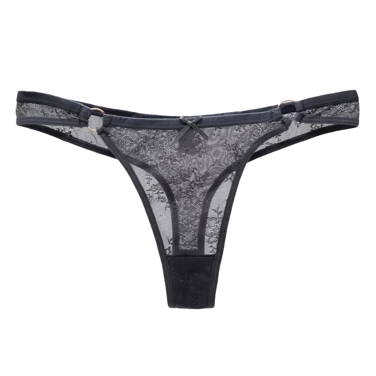 Tバック レディース インナー 下着 レース セクシー きれい 透ける シースルー リング サテン リボン かわいい ストレッチ おしゃれ 黒 赤 緑 青 紺 rt-031 : Karly ...