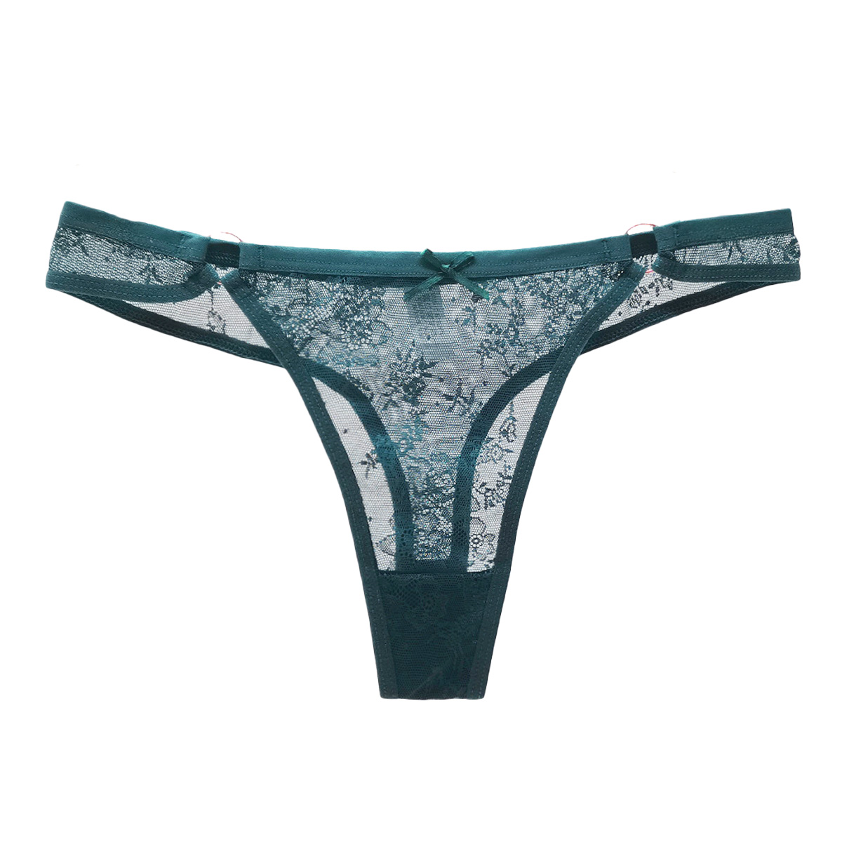 Tバック レディース インナー 下着 レース セクシー きれい 透ける シースルー リング サテン リボン かわいい ストレッチ おしゃれ 黒 赤 緑 青 紺 rt-031 : Karly ...