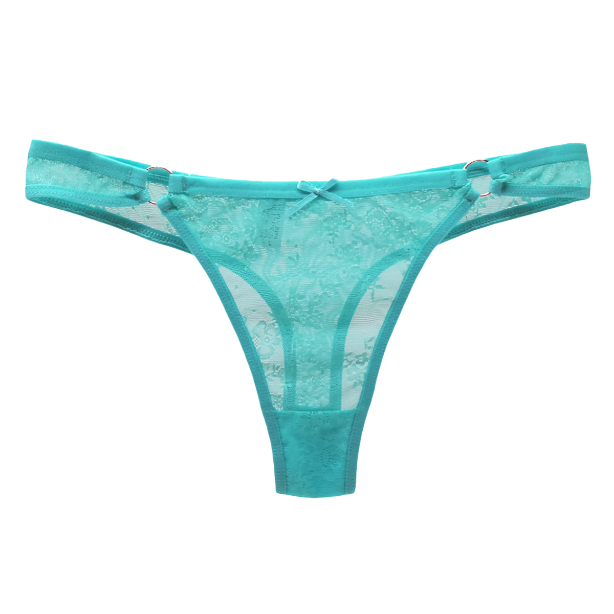 Tバック レディース インナー 下着 レース セクシー きれい 透ける シースルー リング サテン リボン かわいい ストレッチ おしゃれ 黒 赤 緑 青 紺 rt-031 : Karly ...