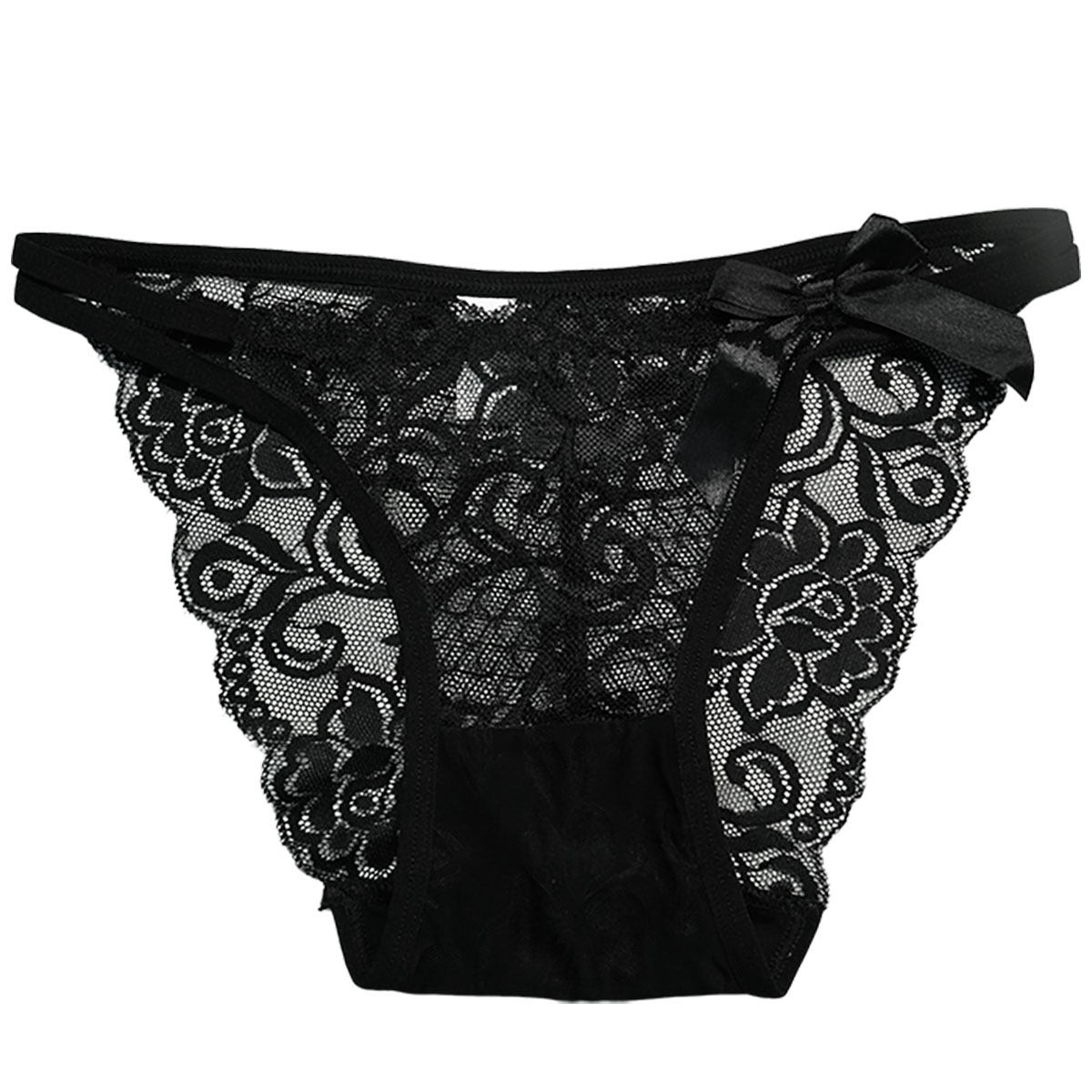 花柄 レース シースルー サイドストリング ハイカットショーツ ブラジリアン リボン セクシー パンティ かわいい 透け感 勝負下着 黒 白 紫 青 rt-044 : Karly Shop 2 ...