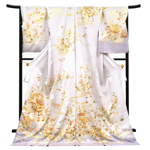 20%OFFセール 訪問着 友禅 十日町有名染織匠 仕立て付き 牡丹鼠色 新品 販売 購入 貝桶 着物 未仕立て 反物 袷 単衣 正絹 礼装着物 フォーマル h-776 : 京都の着物屋かさね ...