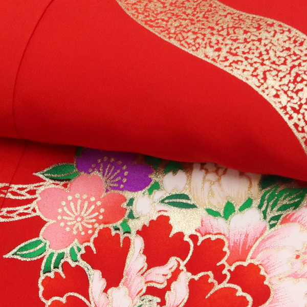 産着 女の子 販売 赤 お宮参り 正絹 着物 初着 のしめ 新品 購入 女 宮参り 花車 蝶 組紐 熨斗 仕立て上がり 赤ちゃん 女児 ju ...