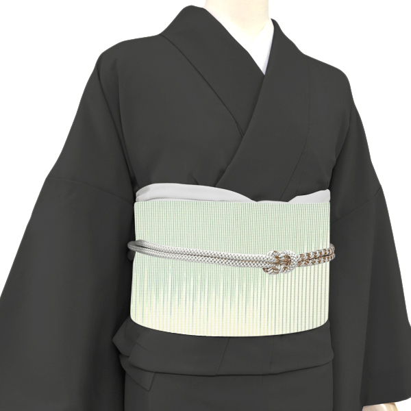 平和屋着物＊夏物 太鼓柄袋帯 草花文 銀糸 正絹 逸品 DAAX8928cm 平和