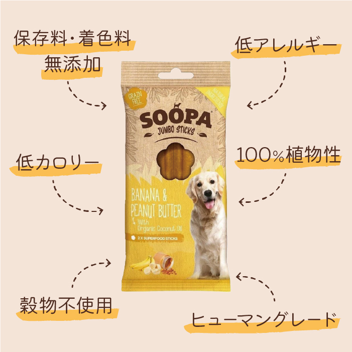 【のし対応 お中元/お歳暮/お祝い】 SOOPA ジャンボ スティック 食べ比べ3種セット | 100％プラントベースの犬用おやつ スーパ ...