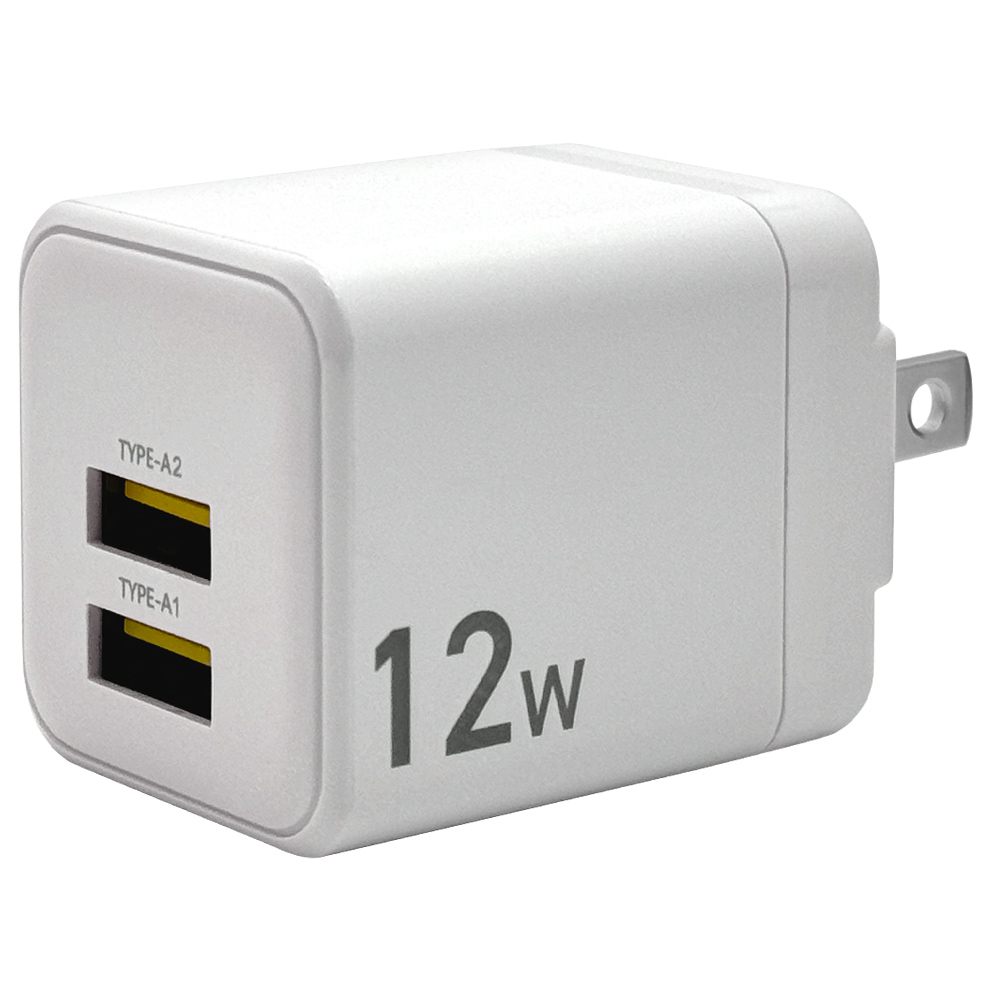 ラスタバナナ 充電器 ACアダプター USB充電器 タイプA 2ポート 5V 2.4A 12W コンセント AC USB Type-A 2台同時 smart IC iPhone Android ...