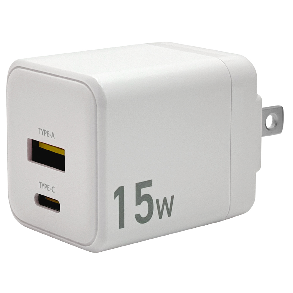 ラスタバナナ 充電器 ACアダプター USB充電器 タイプC タイプA 5V 2ポート 3A 15W コンセント AC USB Type-C Type-A iPhone Android スマホ ...