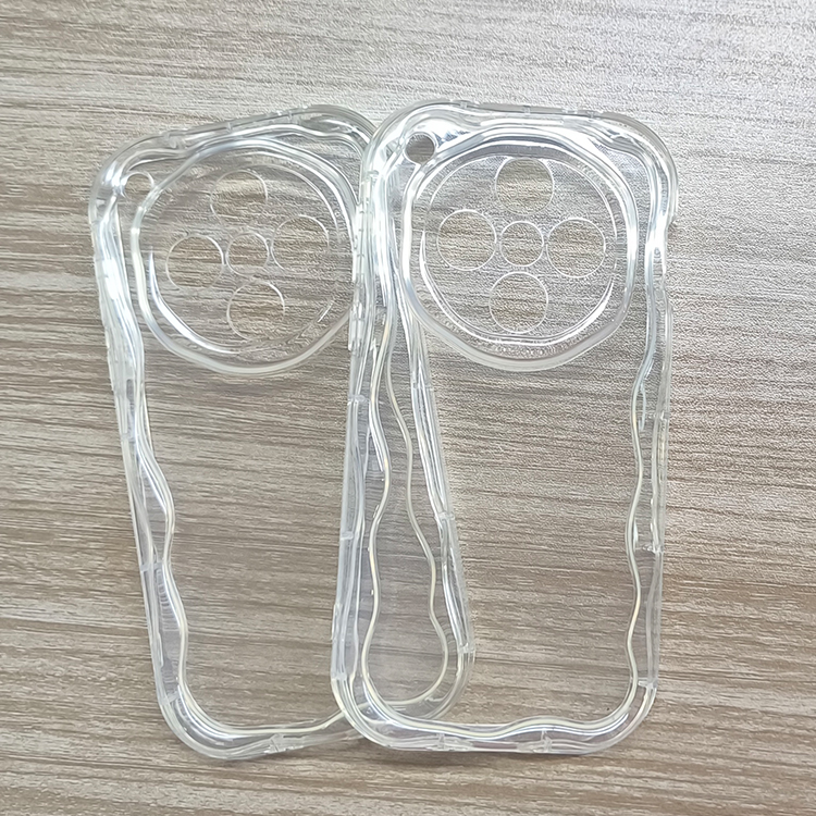 OPPO Find X8 ケース ウェーブ 波型 なみなみ カバー クリア 透明 TPU ソフト ケース 波状 可愛い お洒落 かわいい ...