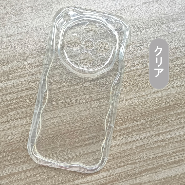OPPO Find X8 ケース ウェーブ 波型 なみなみ カバー クリア 透明 TPU ソフト ケース 波状 可愛い お洒落 かわいい ...