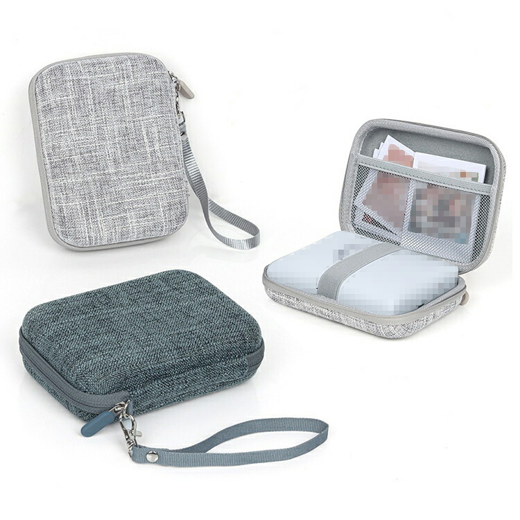 INSTAX mini Link 3 ケース Link 2 カバー 手提げ ポーチ ポータブル キャンバス調 硬質EVAポーチ 保護ケース ...