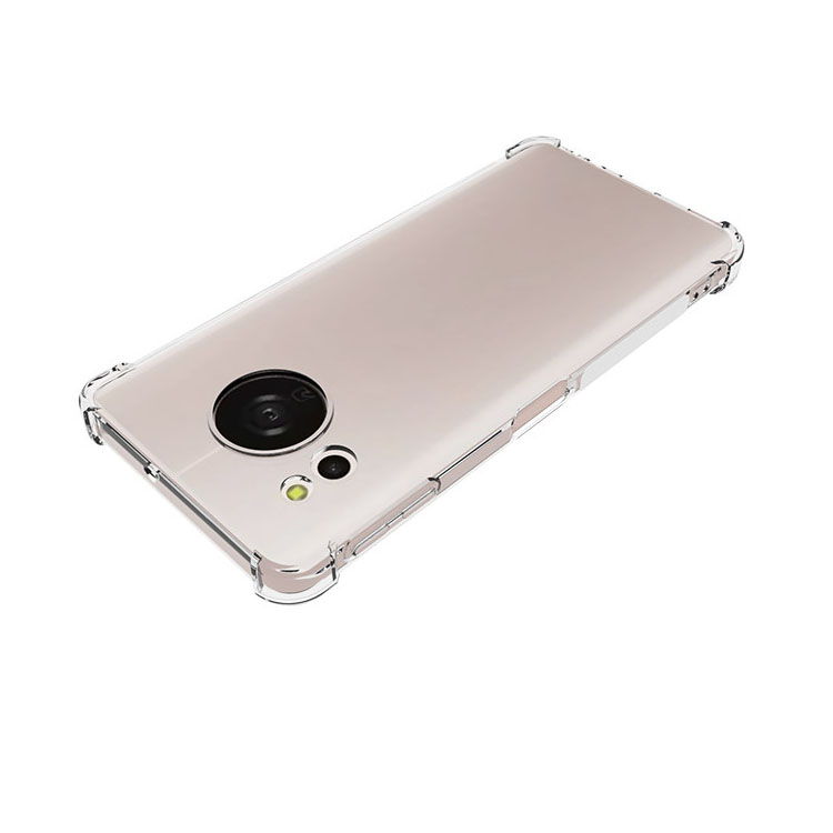 AQUOS sense 8 クリアケース 耐衝撃 カバー クリア 透明 TPU 角 保護 コーナーバンパー シンプル 背面ケース ソフトケース ...