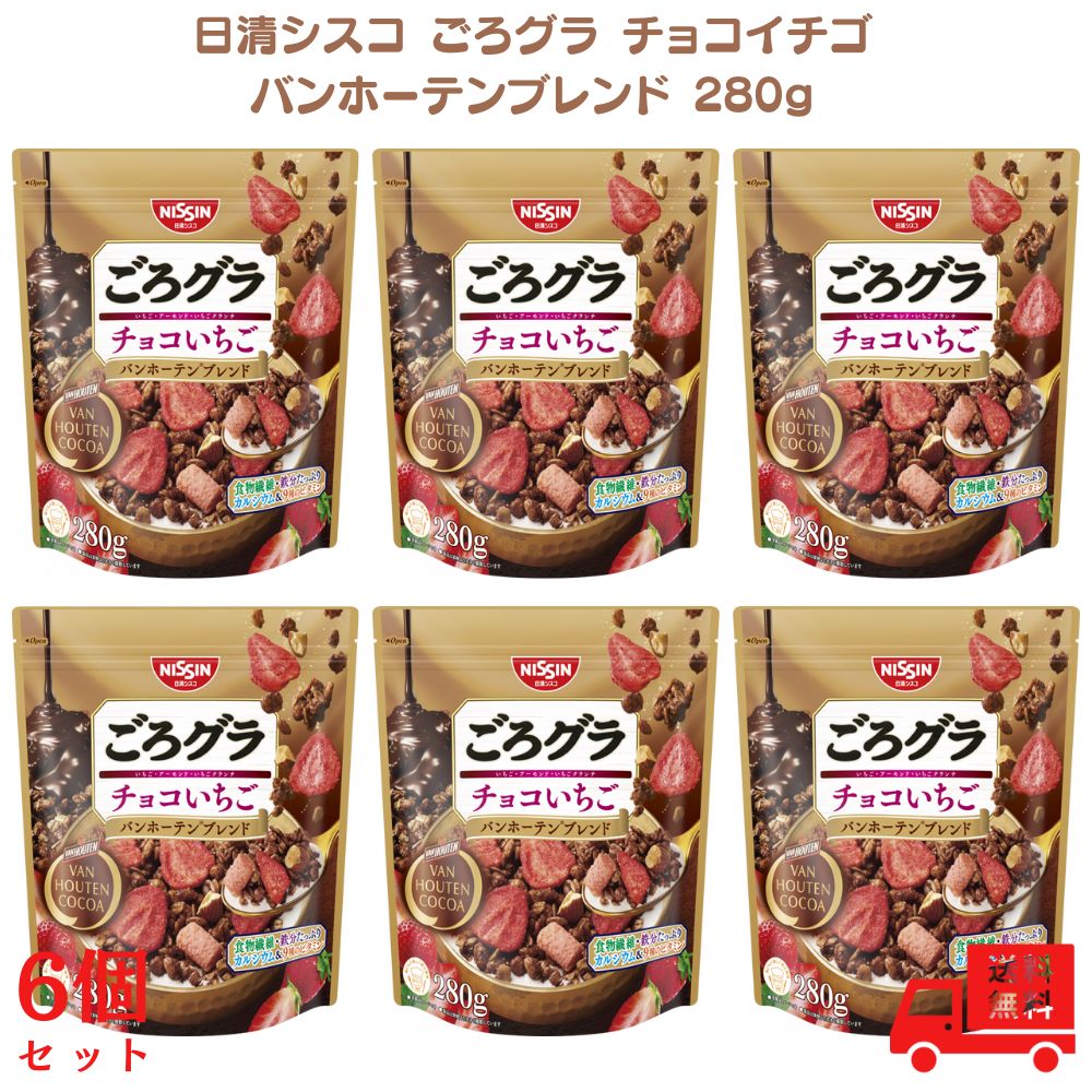 【6個セット】日清シスコ ごろグラ チョコイチゴ バンホーテンブレンド 280g : KHshopヤフー店 - 通販 - Yahoo!ショッピング