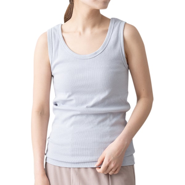 PAGE ONE（ファッション） タンクトップ インナー レディース リブ 綿 重ね着 大きいサイズ ストレッチ おしゃれ 春 夏 前後2way ロング丈 ゆったり : 神戸岡本Kiitos ...