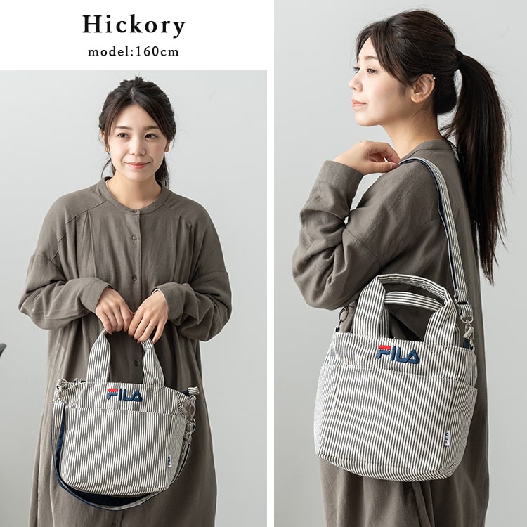 トートバッグ レディース ブランド FILA 小さめ 2way ショルダー おしゃれ 大人 ファスナー付き キャンバス a5 刺繍 自立 軽量 ...