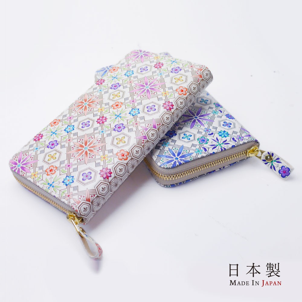 NISHIORI 浅草文庫 花菱 日本製 ラウンド 長財布 選べる2色 NISHIORI 浅草文庫 花菱 日本製 ラウンド 長財布 選べる2色