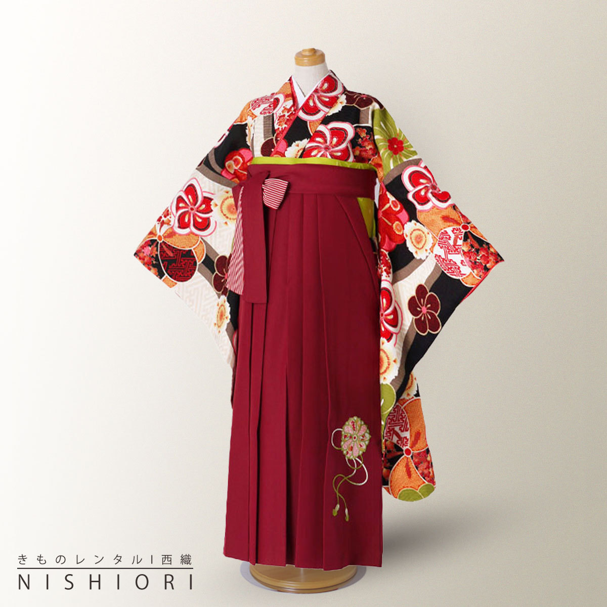 NISHIORI ジュニア 二尺袖 着物 袴 レンタル商品 九重 ブランド 往復
