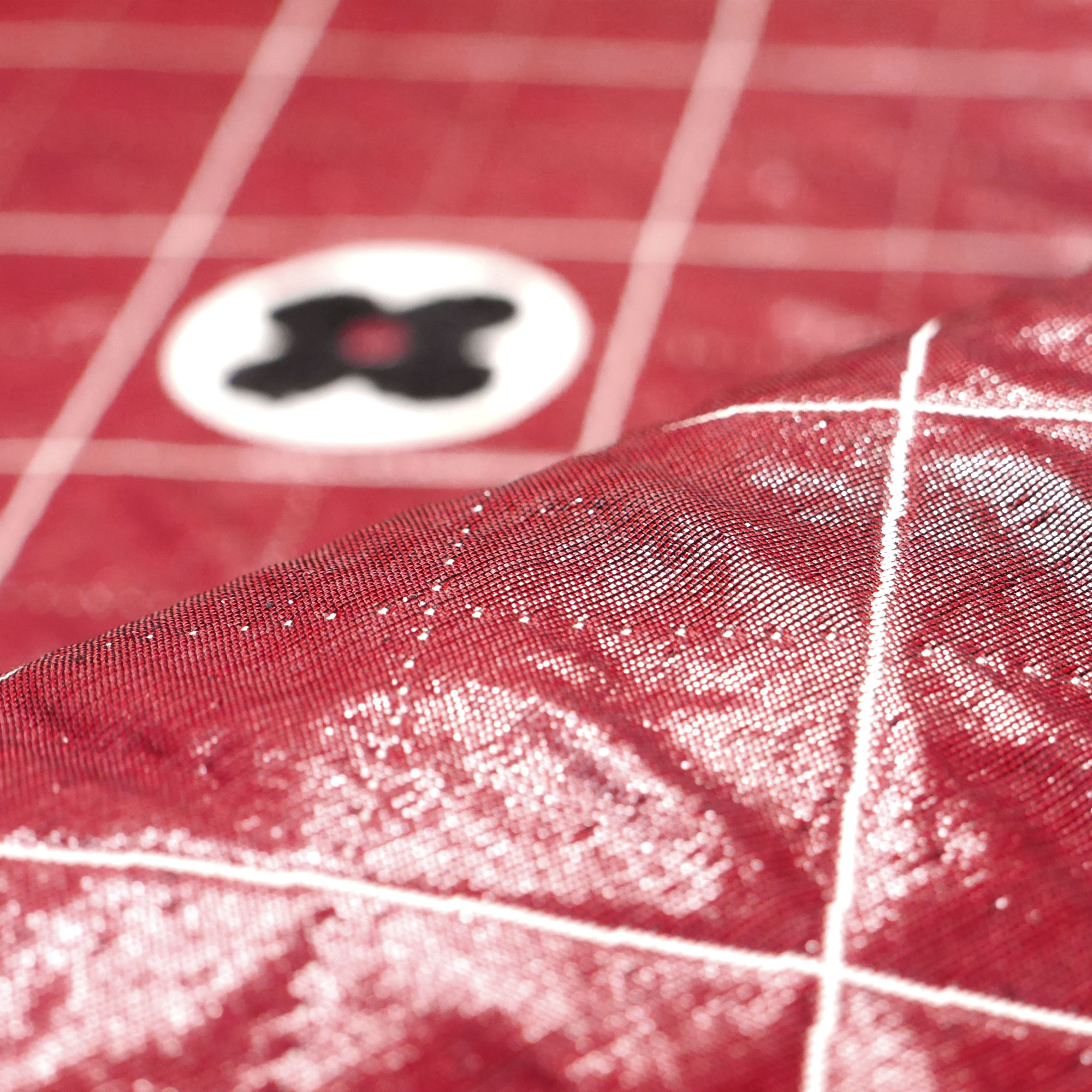 NISHIORI 西陣 帯 袋帯【レッド 赤 キルティング】 西陣織 お仕立て