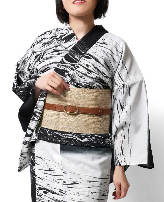 浴衣 JUNKO KOSHINO セオアルファ 墨流し 白 黒 モノトーン 浴衣 JUNKO KOSHINO セオアルファ 墨流し 白 黒 モノトーン