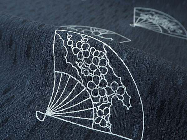 帯揚げ 帯締め セット 正絹 カジュアル 丸組 紺地 かすれ縞 扇 帯揚げ 紺色×ベージュ 帯〆 女性 小紋 : 20041601 : 京都 ...