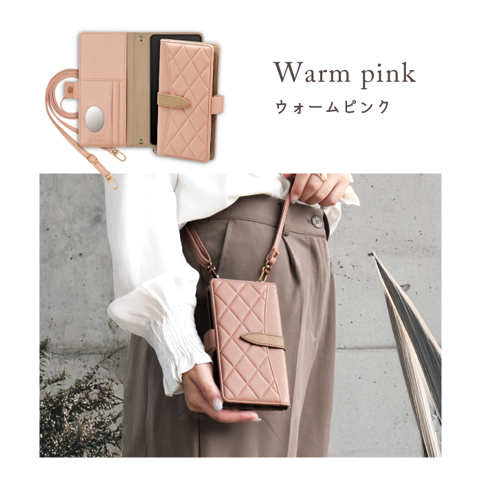 iPhone 公式 Elegante iPhone17 17pro air ケース キルティング 2Way スマホショルダー 16e 16 ...