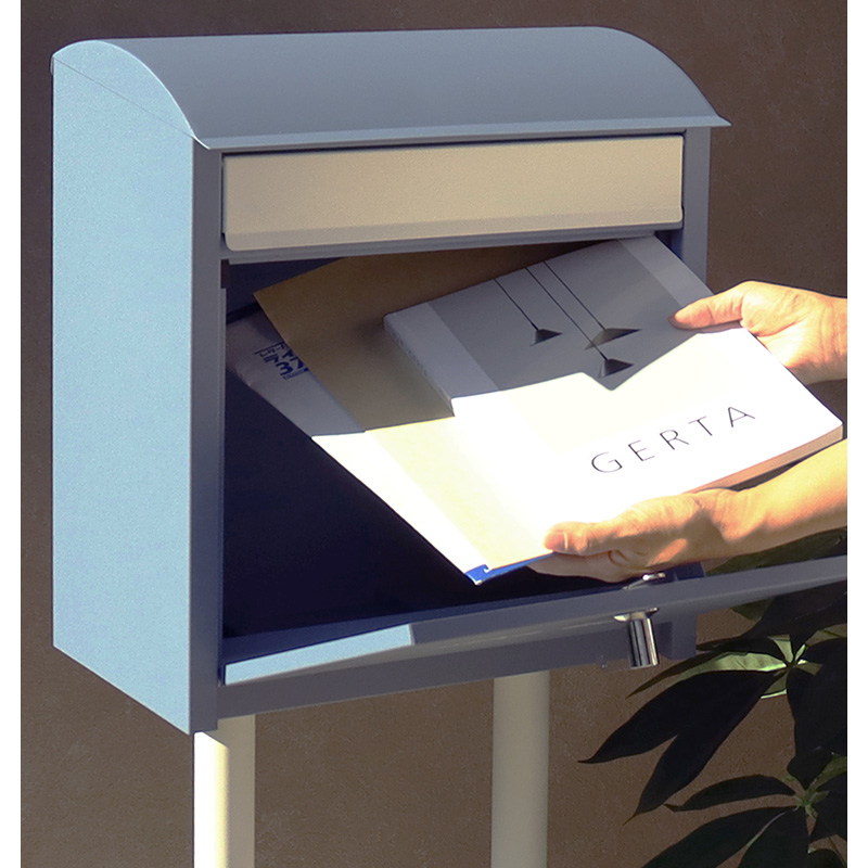 MOJYU モジュ スタンドポストOlgaオルガ SDM-002 ラベンダーブルー 郵便ポスト鍵付き 錆びにくい スタンドタイプ 置き型 スタンドポスト : 金象本舗ヤフー店 - 通販 ...