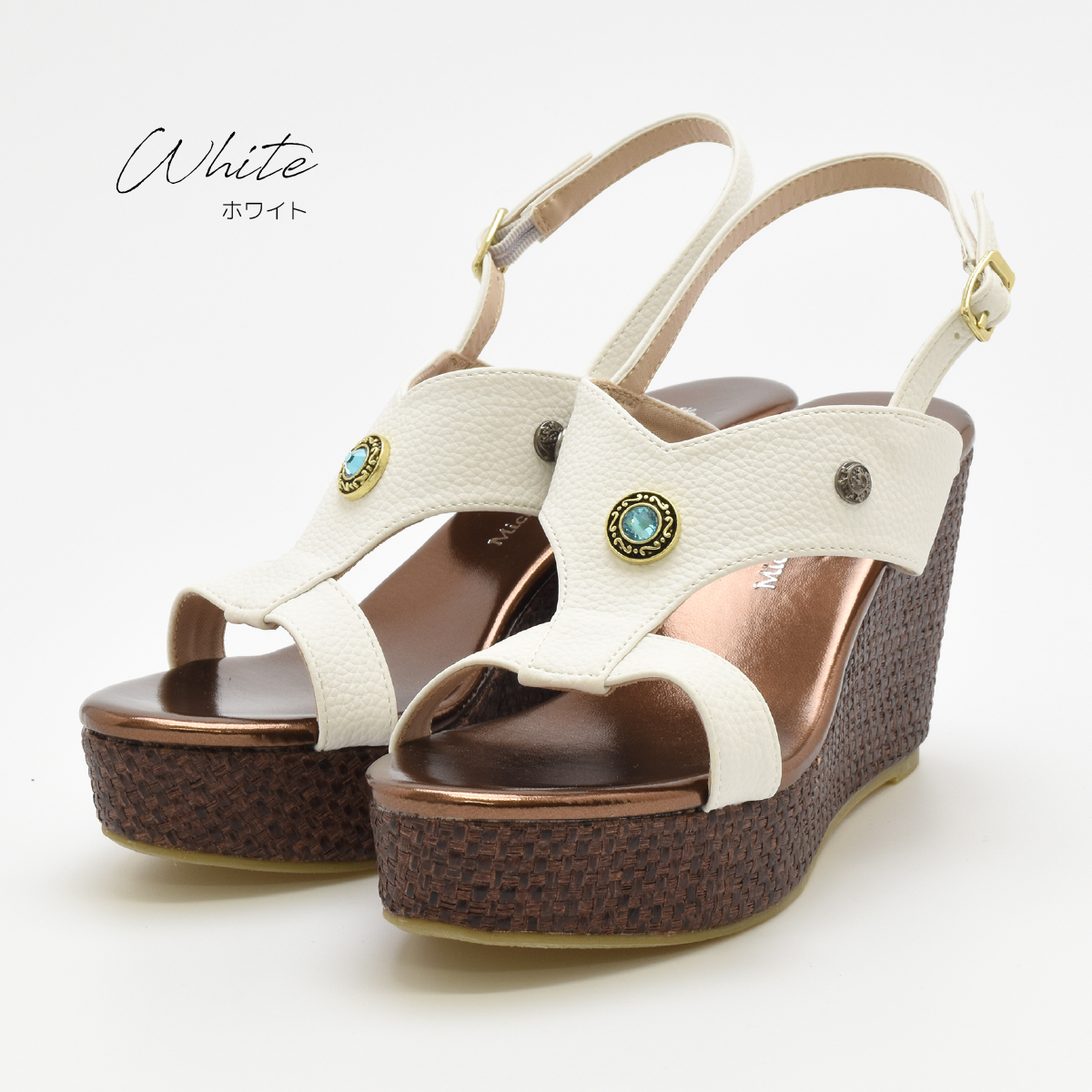 バックバンド サンダル 厚底 レディース 靴 歩きやすい おしゃれ ビジュー ウエッジヒール ウエッジサンダル ハイヒール オープントゥ #2155 : 神戸Fragrant Yahoo!店 ...