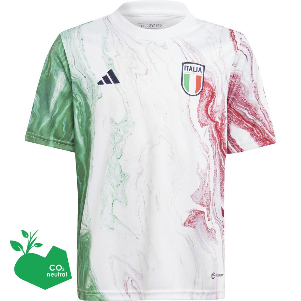 adidas 「SDGsプロジェクト」アディダス サッカーウェア ジュニア イタリア代表 プレマッチジャージー MIL33 2023SS ...