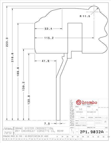 brembo コルベット ブレーキキャリパー ブレンボ GTキット 2P1.9032A 2P2.9032A GT-KIT ドリルド スリット ...
