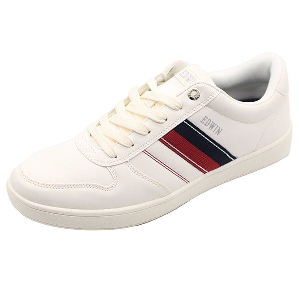 EDWIN エドウィン スニーカー メンズ 靴 ホワイト 白 幅広 ワイド ゆったり 軽量 軽い 取り外せるインソール 屈曲性 快適 歩きやすい 通勤 通学 EDW-7015 : 靴のニシムラ ...
