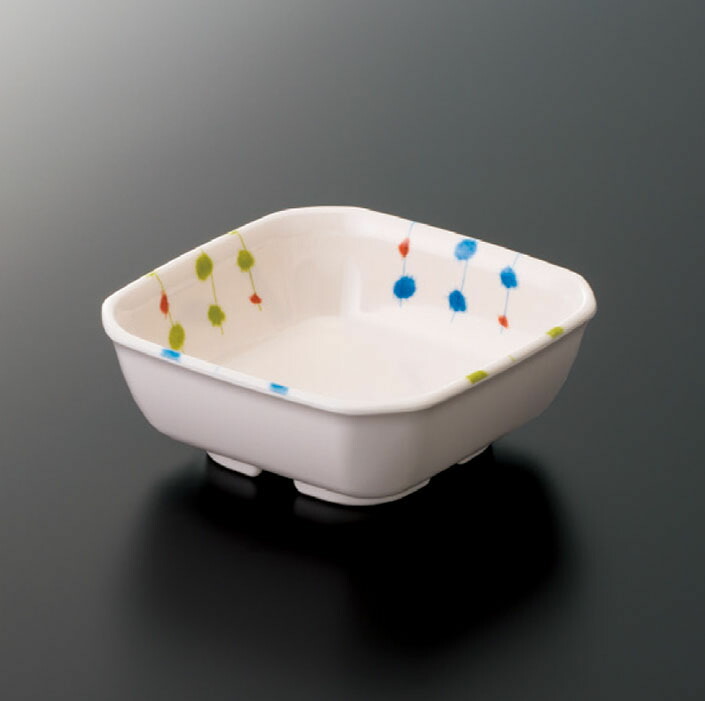 メラミン 角小鉢 彩(いろどり) 珠つづり M-124EA(95×95×H36mm 140cc)スリーライン : 01-m-124ea : メラミン食器の通販KYOEI - 通販 ...