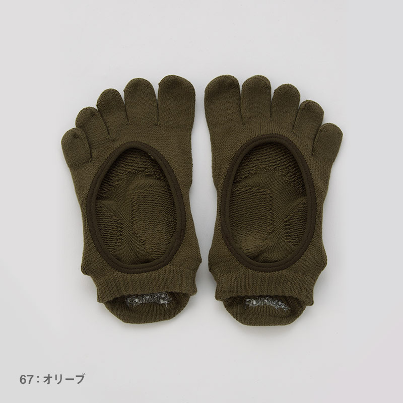 5本指ソックス カバー 23-25cm 中厚 オーガニックコットン 滑り止め 110053 Foot arch COLOR 五本指 靴下 日本 ...