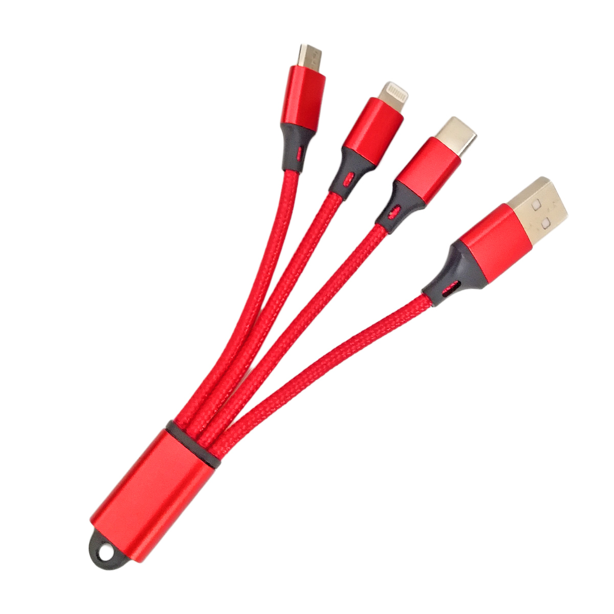 3in1 充電ケーブル iPhone ケーブル Type-Cケーブル Micro USB 小型 ストラップ 充電 Android microusb iPhone13 iPhone12 ...