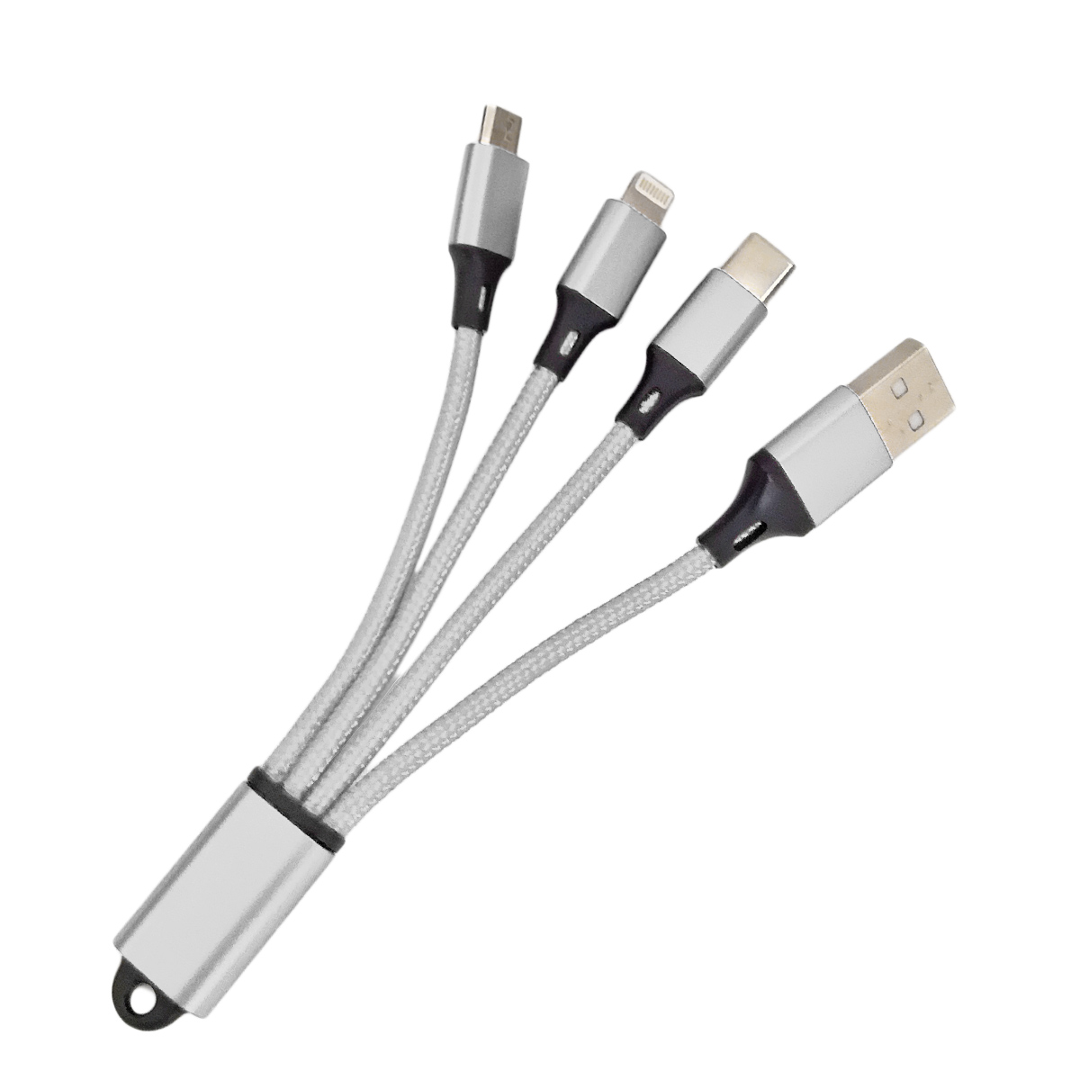 3in1 充電ケーブル iPhone ケーブル Type-Cケーブル Micro USB 小型 ストラップ 充電 Android microusb iPhone13 iPhone12 ...
