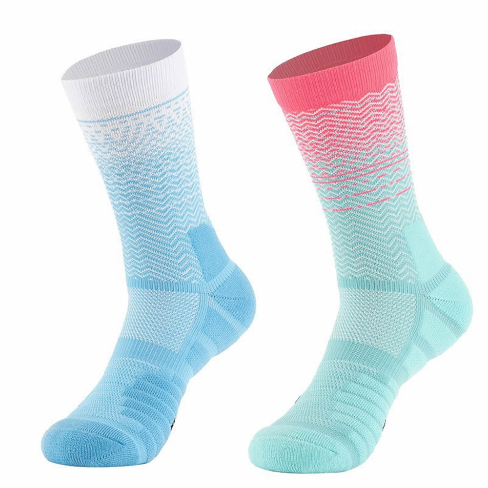 靴下 バスケ ソックス メンズ 2足組 スポーツソックス ジュニア 25-29cm メッシュ 蒸すれない 滑り止め 野球 登山用靴下 黒 白 ...