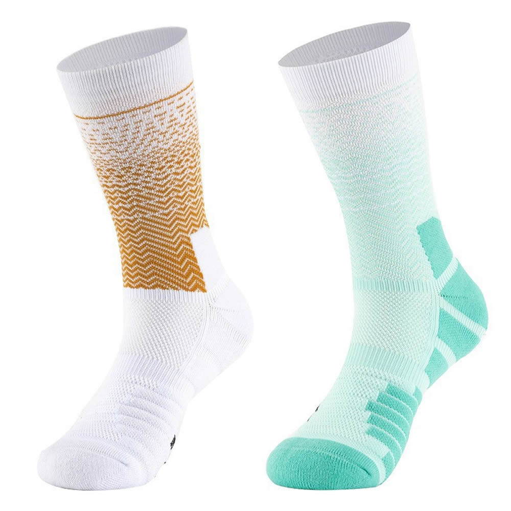 靴下 バスケ ソックス メンズ 2足組 スポーツソックス ジュニア 25-29cm メッシュ 蒸すれない 滑り止め 野球 登山用靴下 黒 白 ...